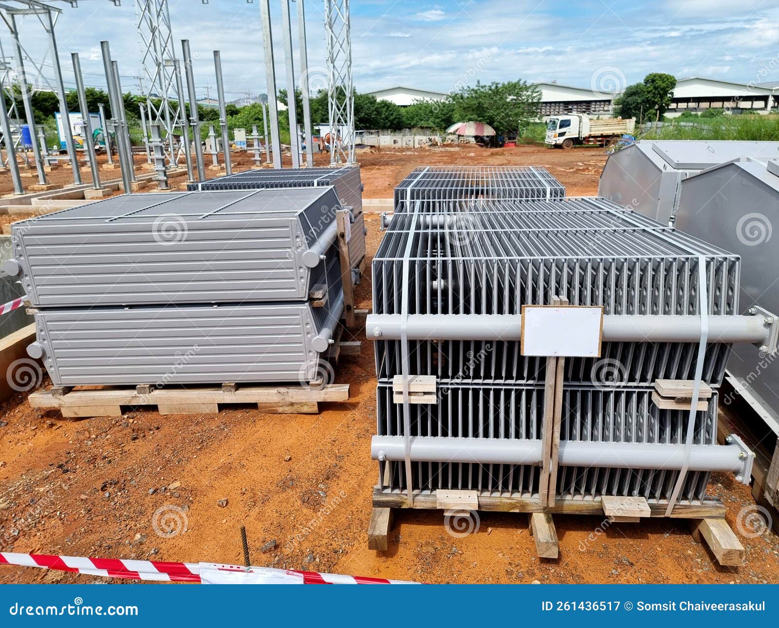 115 KV-22kV Power Transformer Radiators Prepare for Installation Stock ...