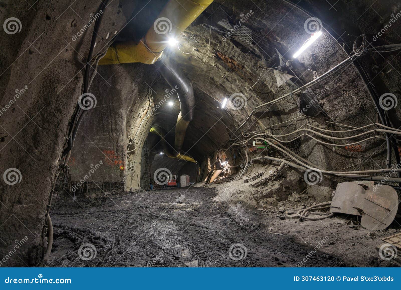 Construction of a Tunnel Under the City Stock Photo - Image of ...