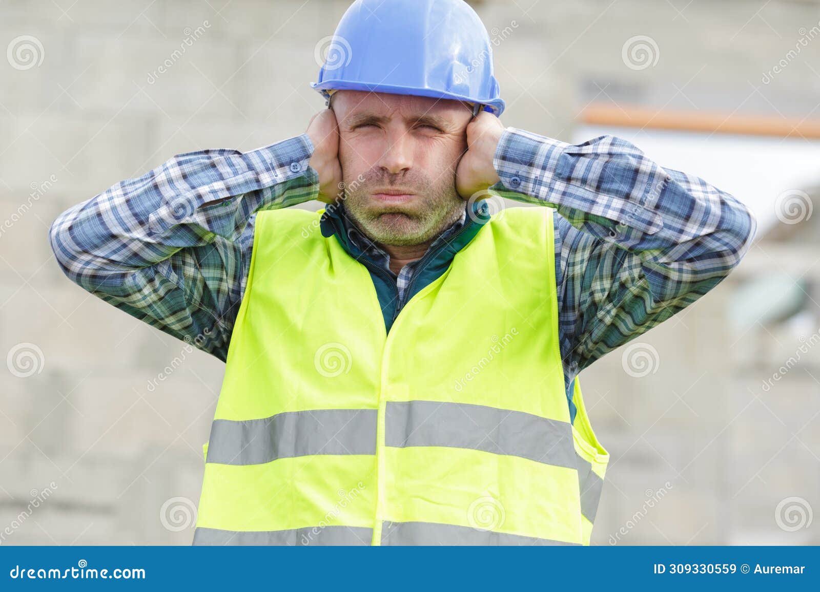 Construction Suffering from Noise Pollution on Building Site Stock ...