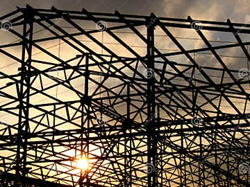 Construction Sunset stock image. Image of architecture - 1531057