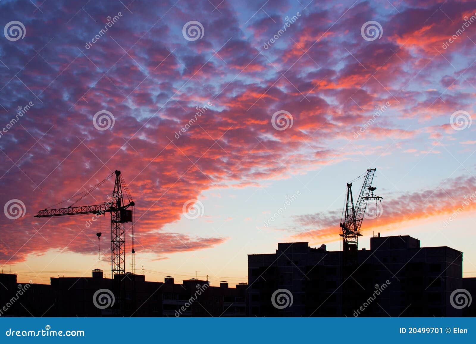 Construction and sunset stock image. Image of heavens - 20499701