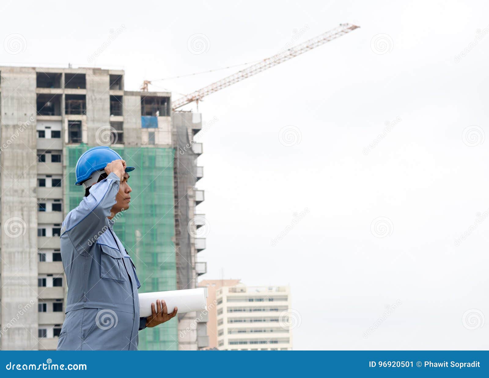 Construction supervisor stock image. Image of form, architecture - 96920501