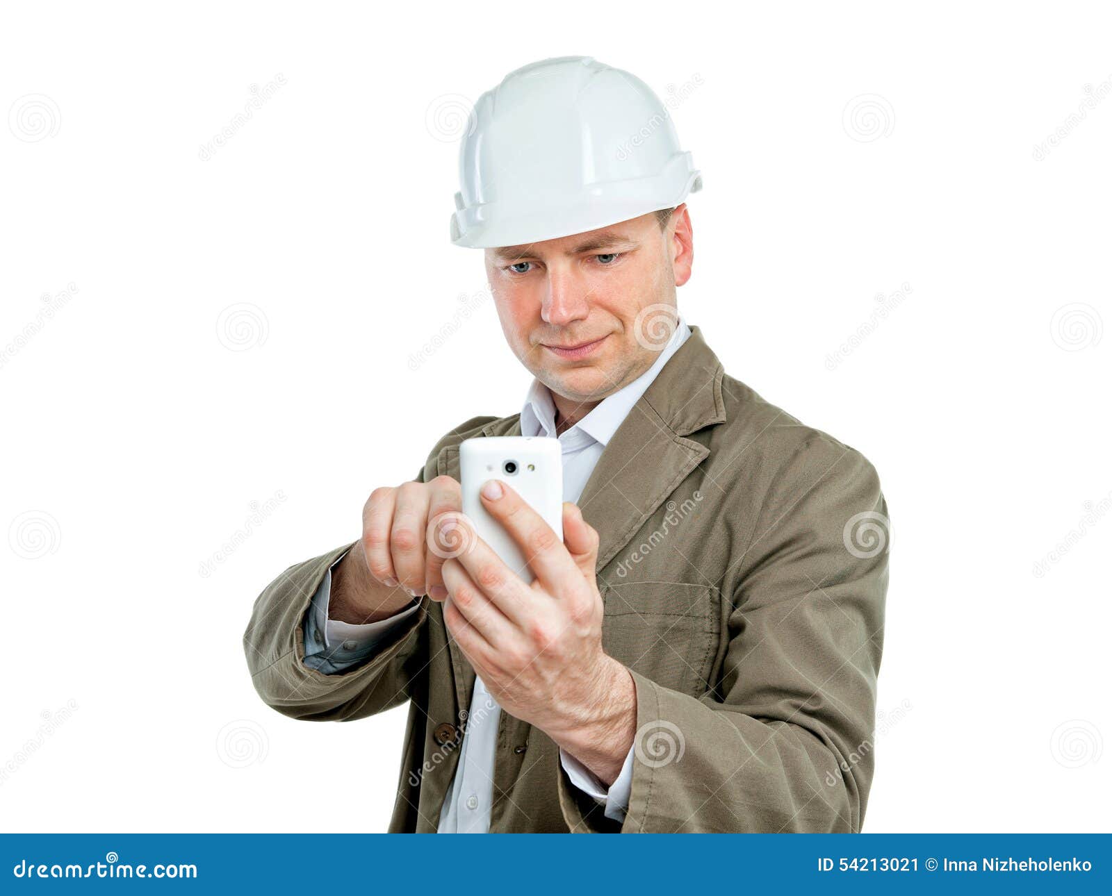 Construction Supervisor Making Phone Photos Stock Image - Image of ...