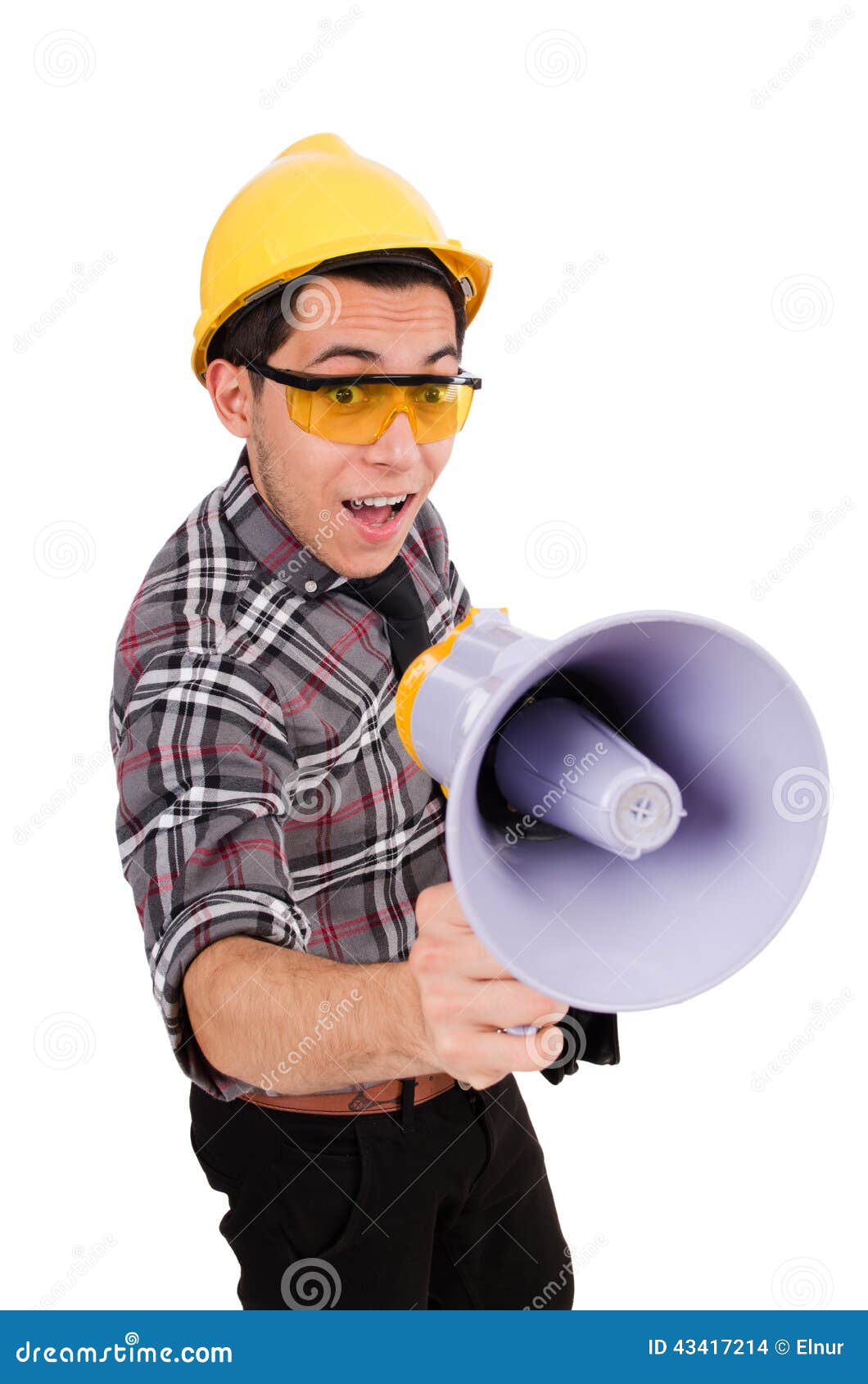 Construction Supervisor Shouting Stock Photo - Image of corporate ...