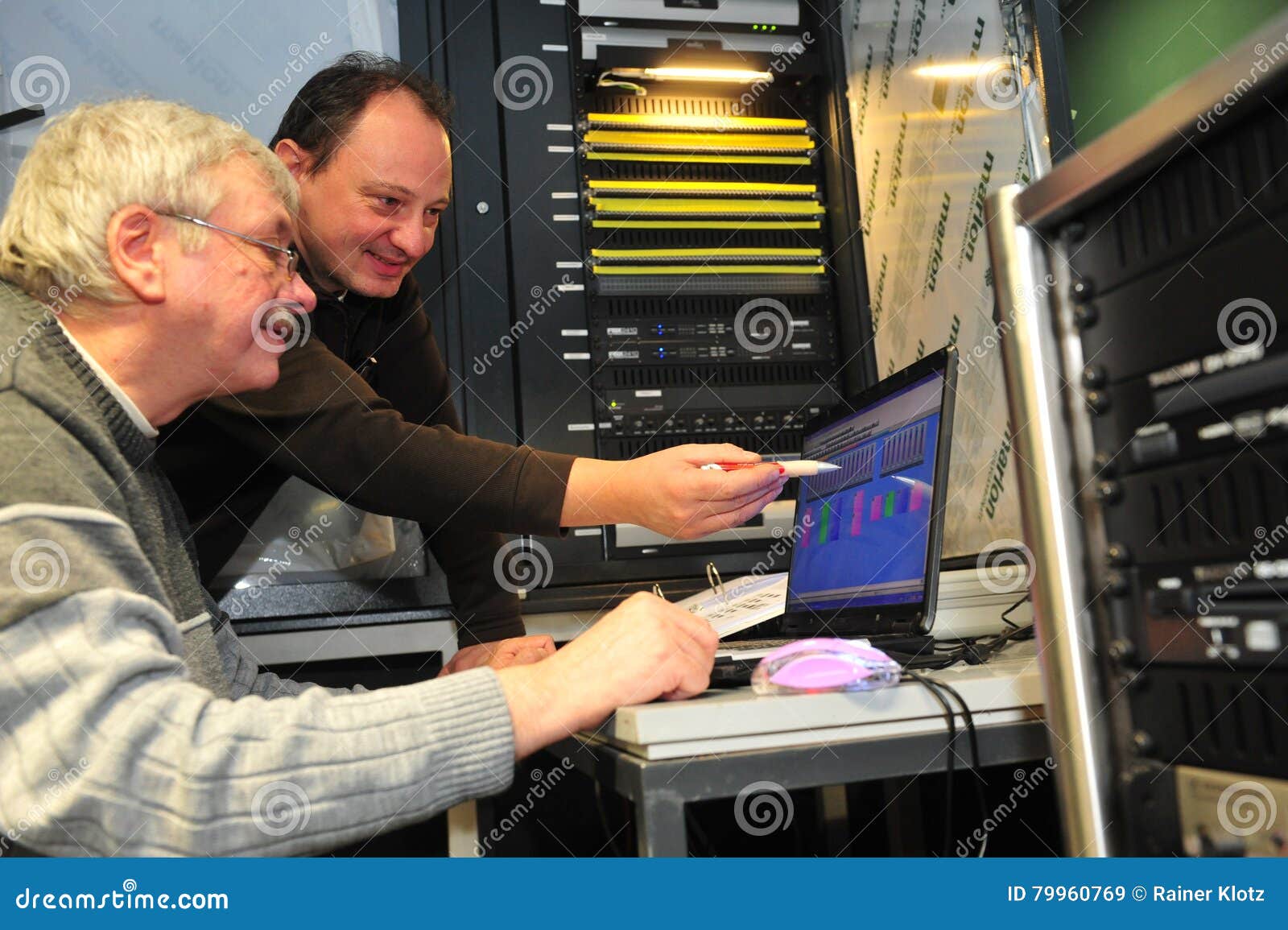 Construction with it Support Editorial Stock Image - Image of manager ...