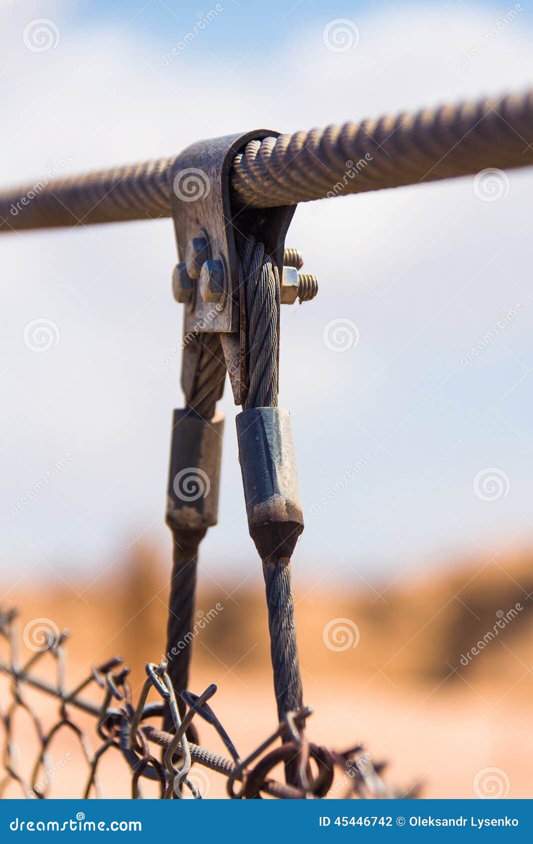 Construction of a Suspension Bridge Stock Photo - Image of scenic ...