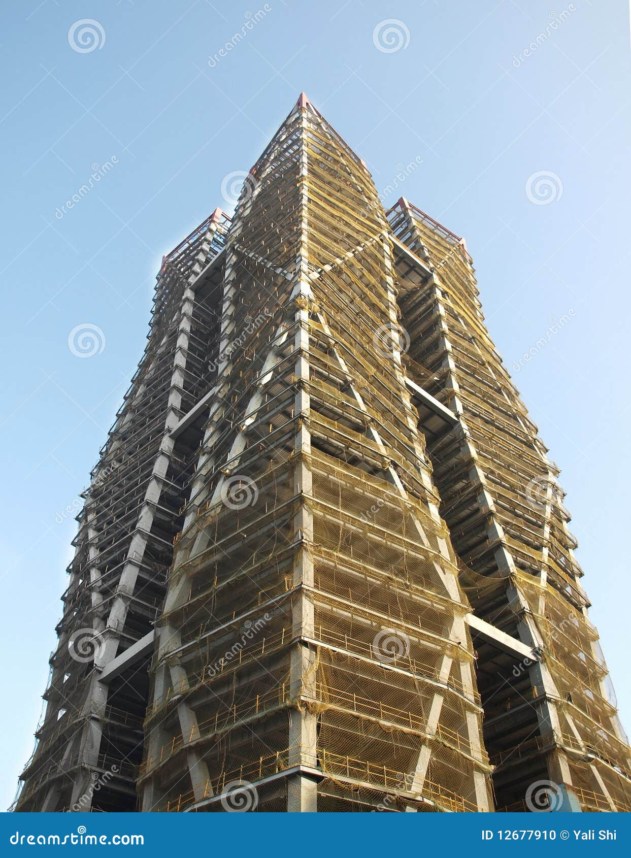 Construction of a Tall Building Stock Photo - Image of tall, high: 12677910