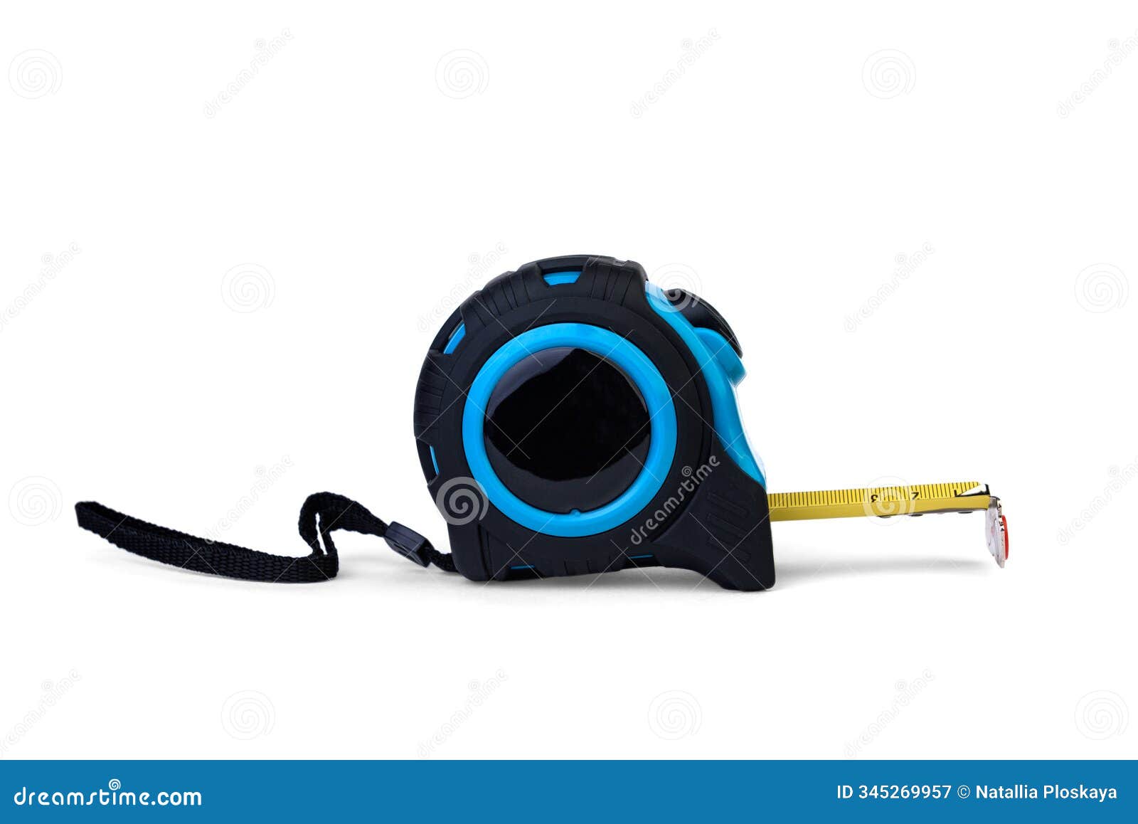 Construction Tape Measure Isolated on White Background. Stock Image ...