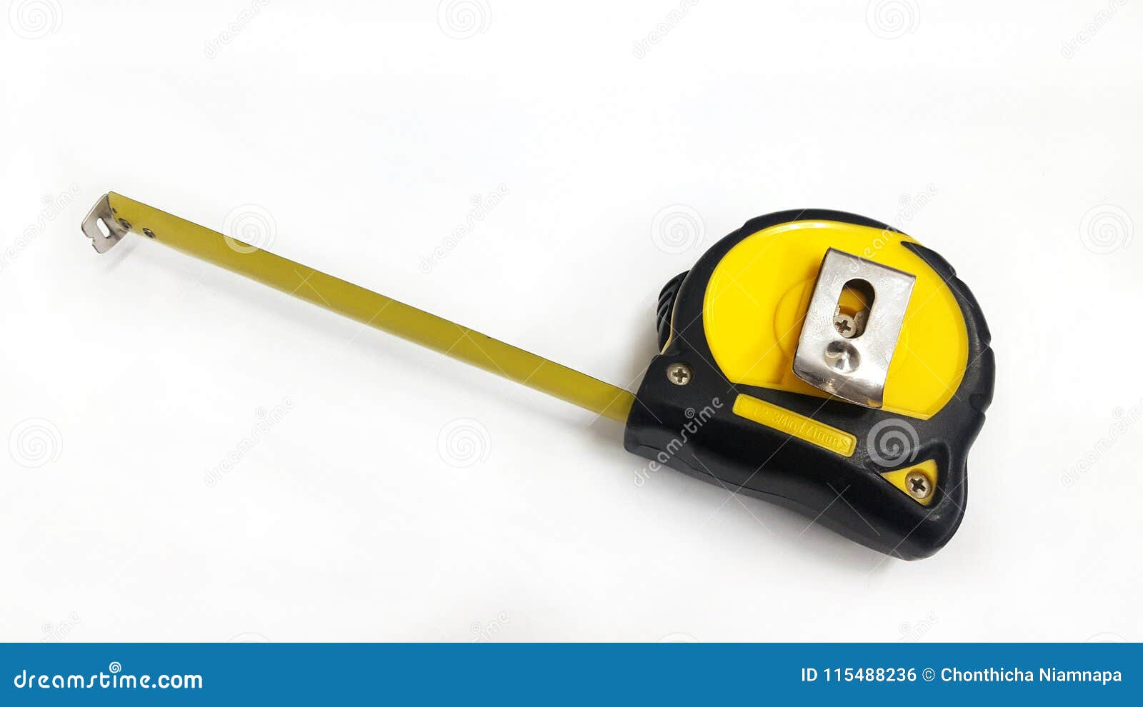 The Construction Tape for Measure Stock Photo - Image of ruler, yellow ...