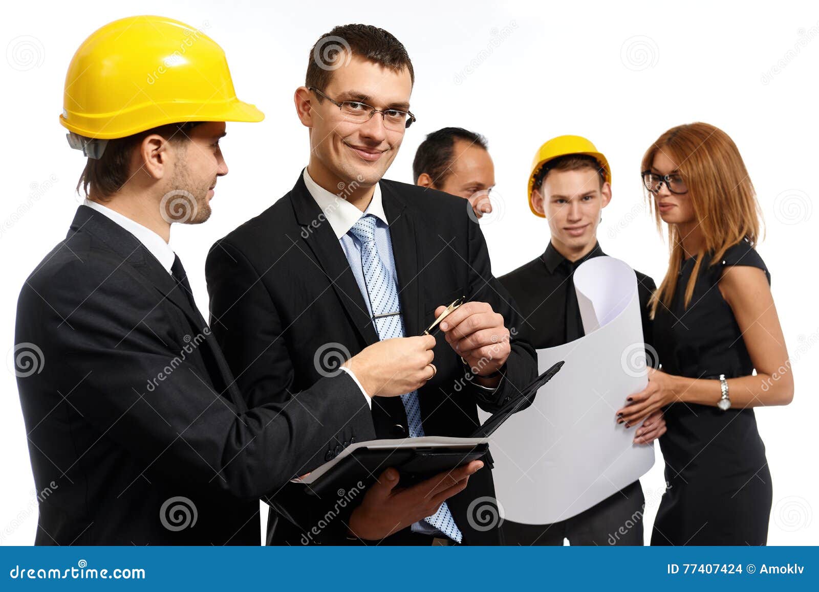 Construction Team at Business Meeting Stock Photo - Image of customer ...
