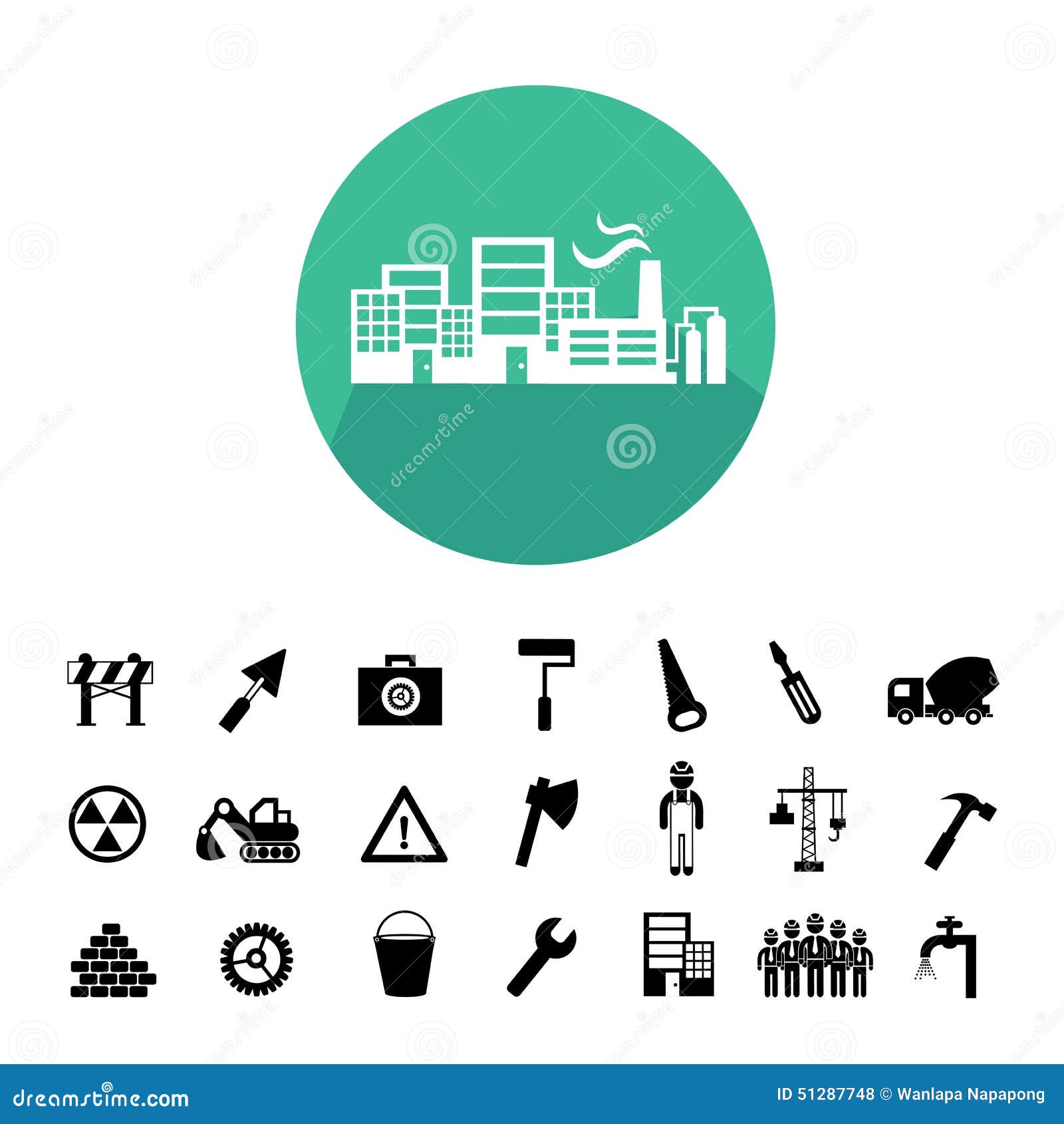 Construction team icon stock vector. Illustration of repairing - 51287748