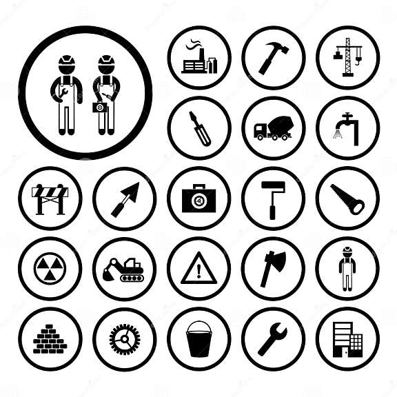Construction team icon stock vector. Illustration of drawing - 51289356