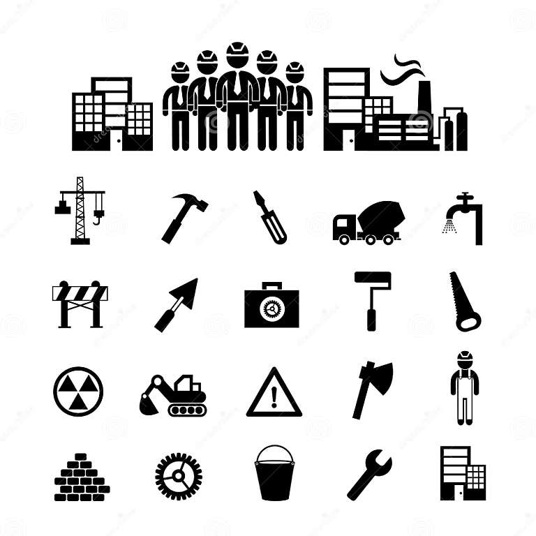 Construction team icon stock vector. Illustration of repair - 51289421