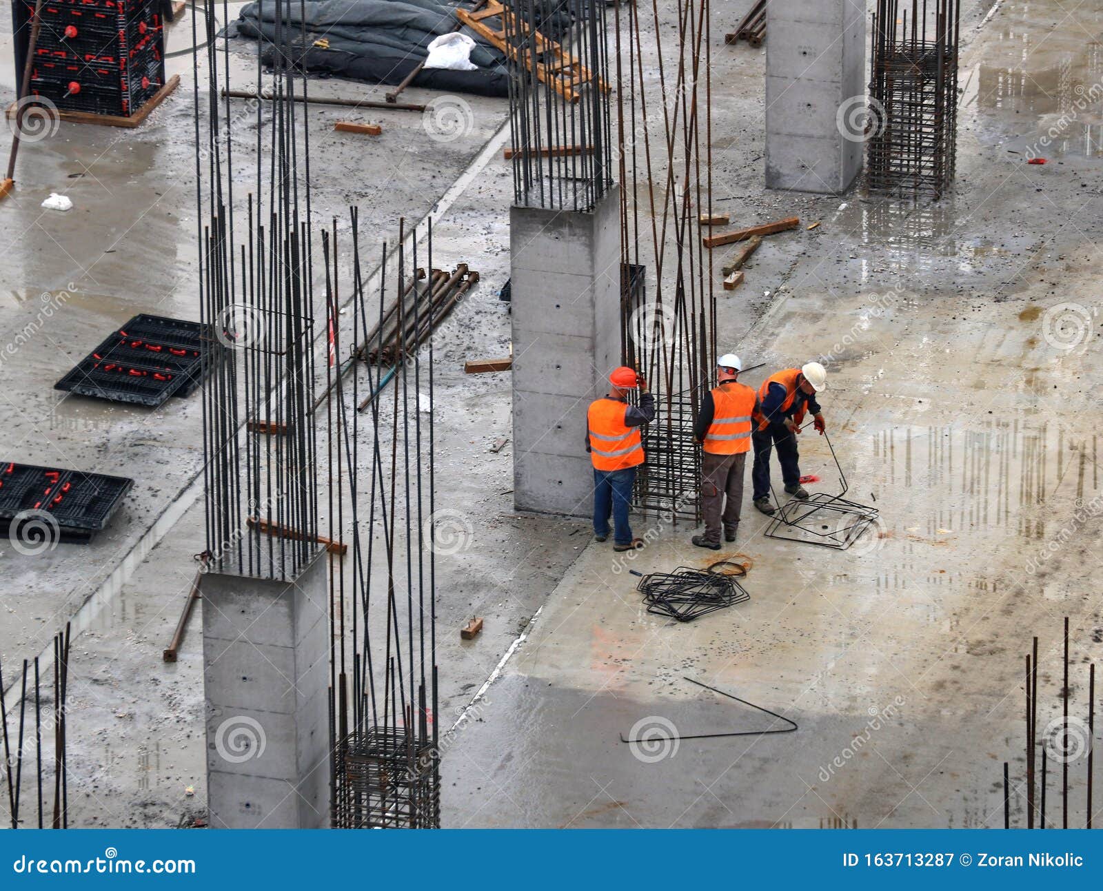 Construction Team Working at Site Editorial Photography - Image of duty ...
