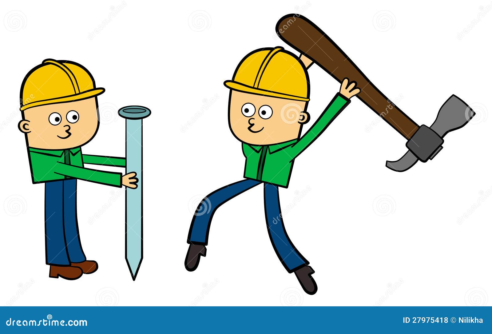 Construction teamwork stock illustration. Illustration of team - 27975418