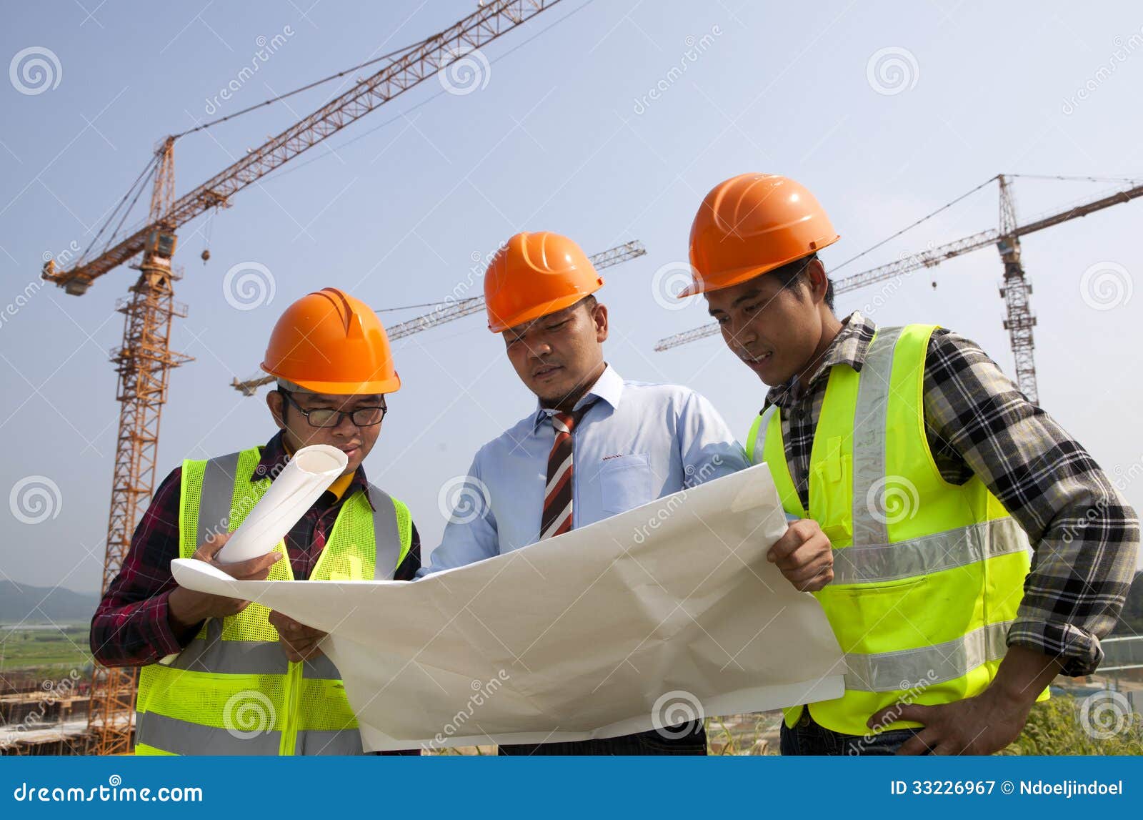 Construction teamwork stock image. Image of career, building - 33226967