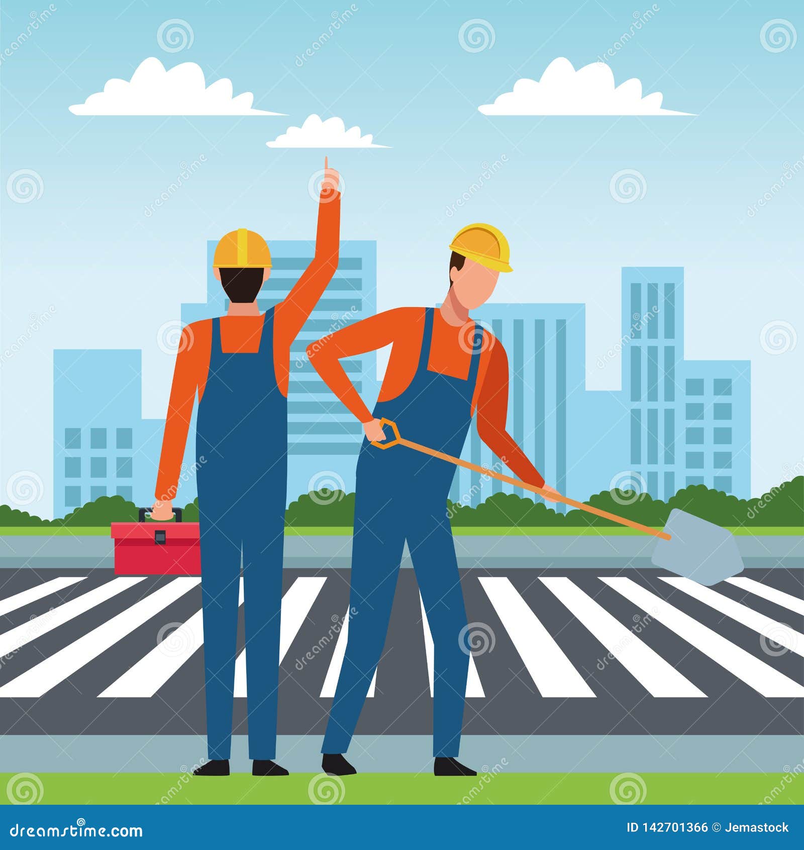Teamwork Street Sign Vector Illustration | CartoonDealer.com #14744188