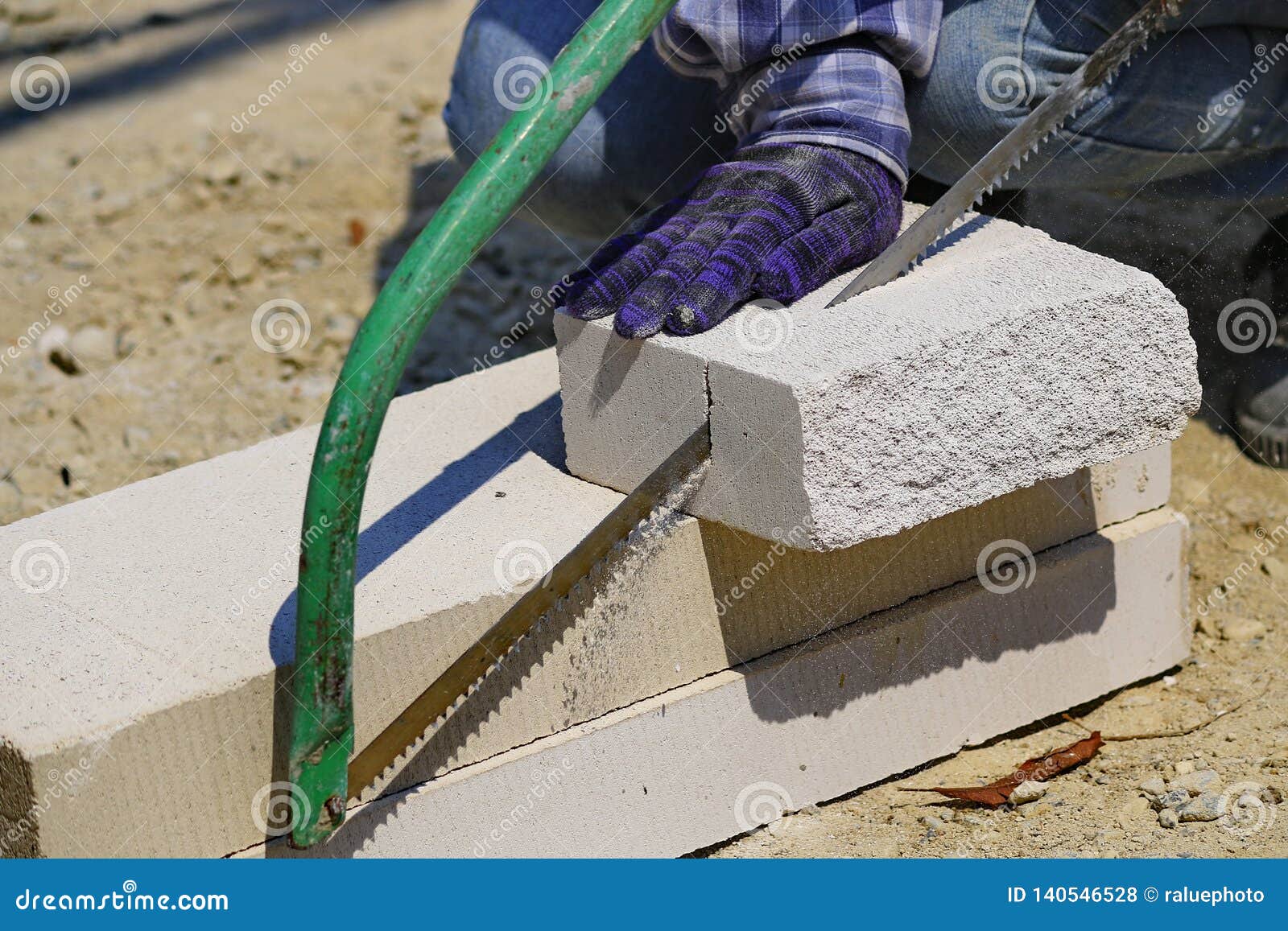 Construction Technicians are Building Brick Walls with Lightweight ...