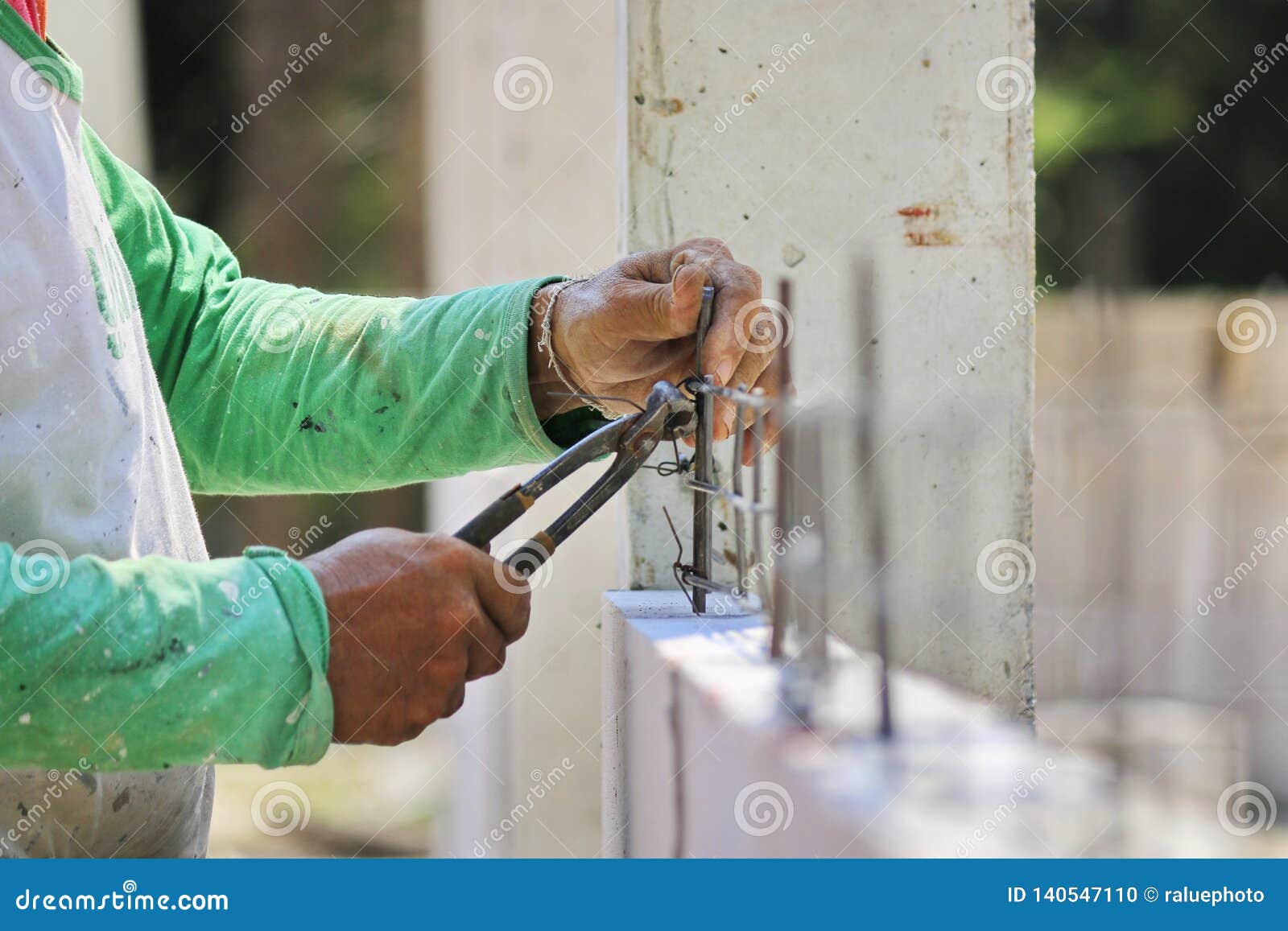 Construction Technicians are Building Brick Walls with Lightweight ...