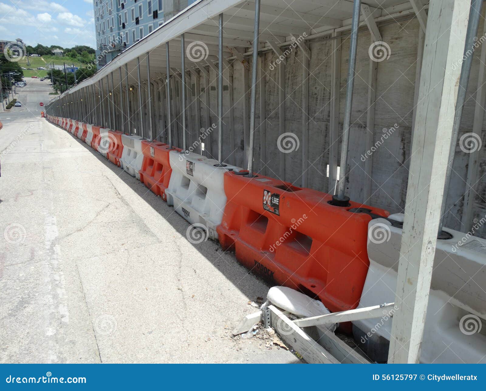 Construction Temporary Sidewalk Stock Image - Image of capital ...