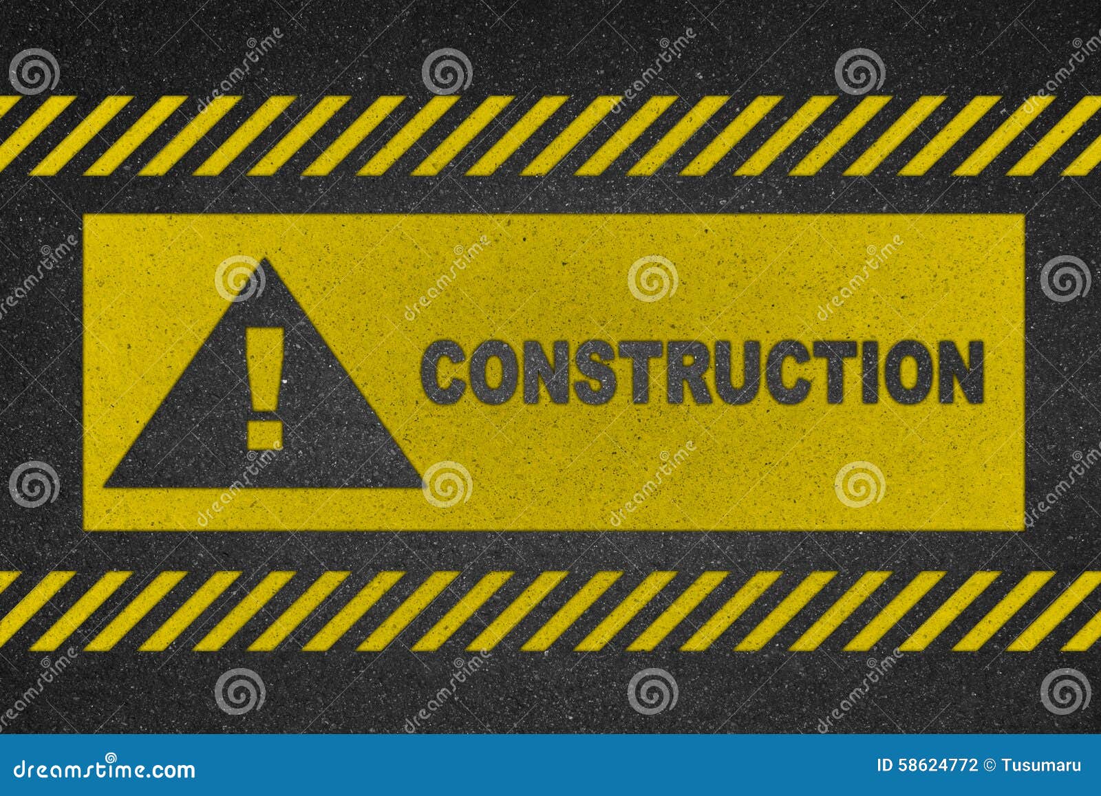 Construction text on load stock photo. Image of page - 58624772