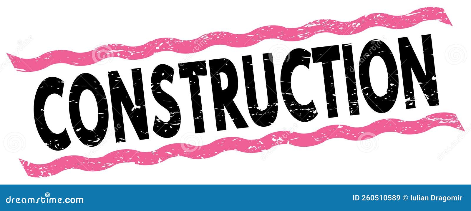 CONSTRUCTION Text on Pink-black Lines Stamp Sign Stock Illustration ...