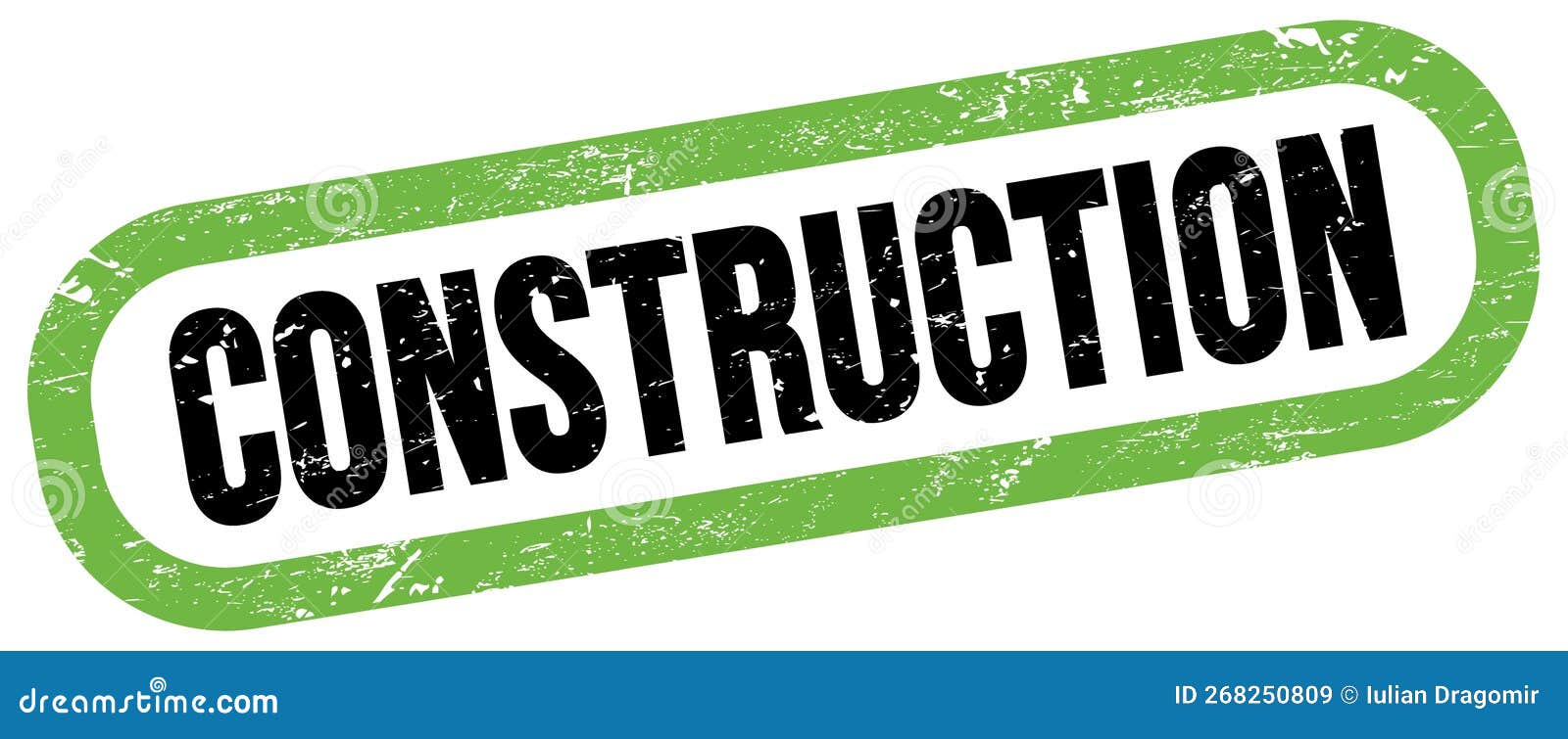 CONSTRUCTION, Text Written on Green-black Stamp Sign Stock Illustration ...
