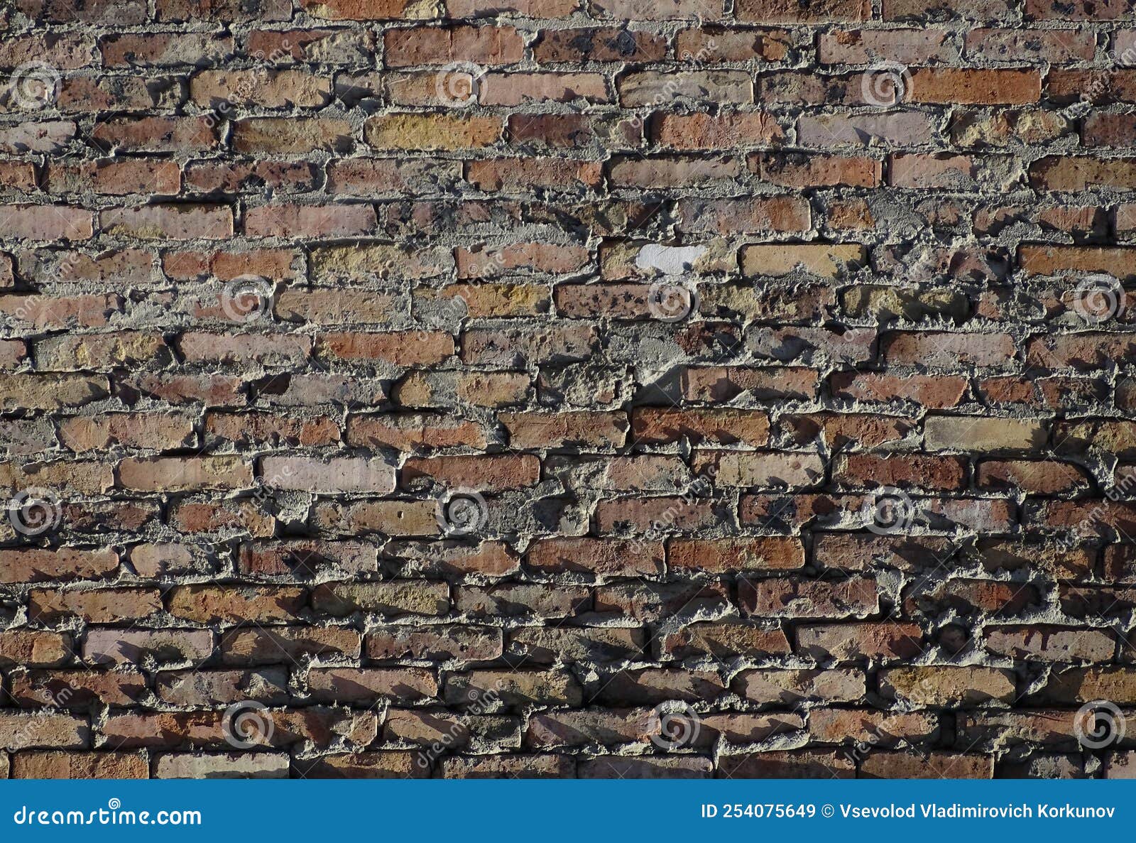Construction Texture. a Section of the Wall with Old Brickwork Stock ...