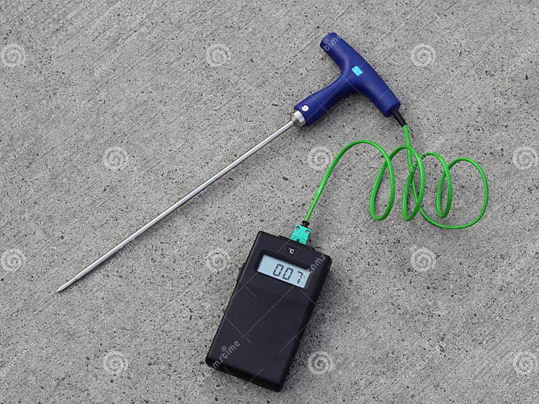 Construction thermometer stock photo. Image of exploration - 24281258