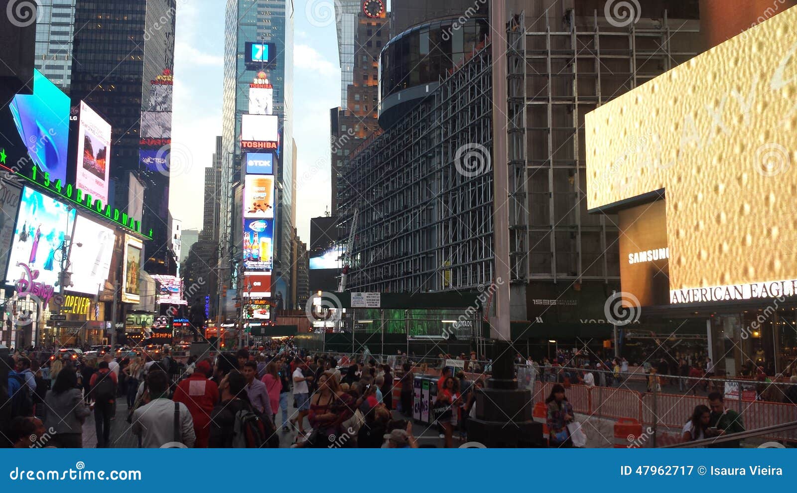Construction at Times Square Editorial Photography - Image of square ...