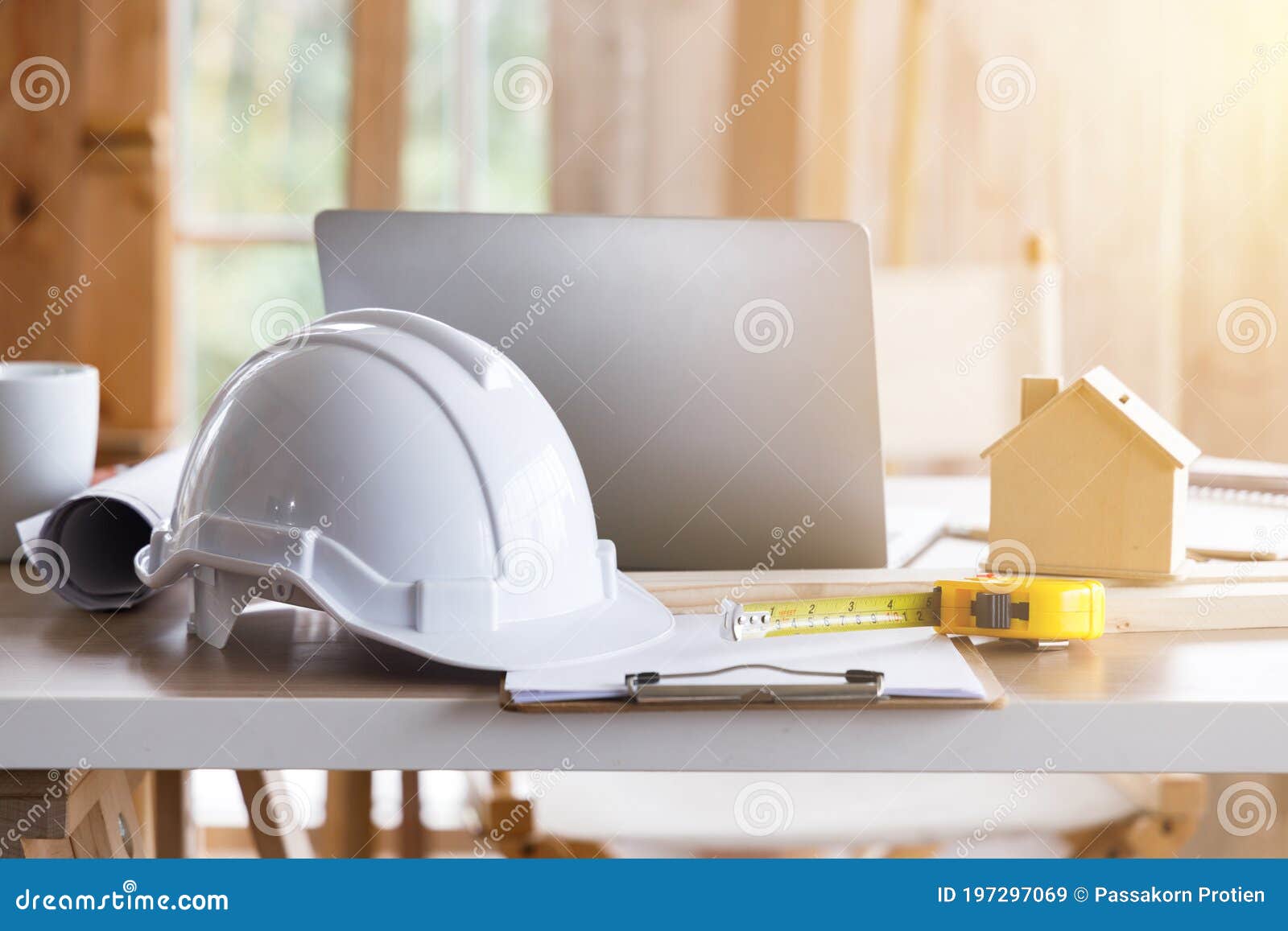 Construction Tool on Engineer Table. Stock Image - Image of modern ...