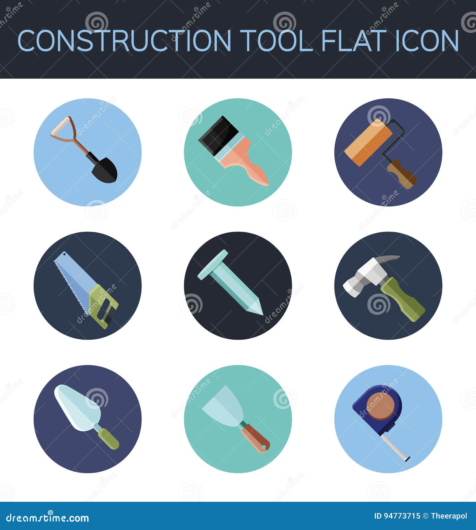 Construction Tool Flat Icon Stock Vector - Illustration of repairing ...