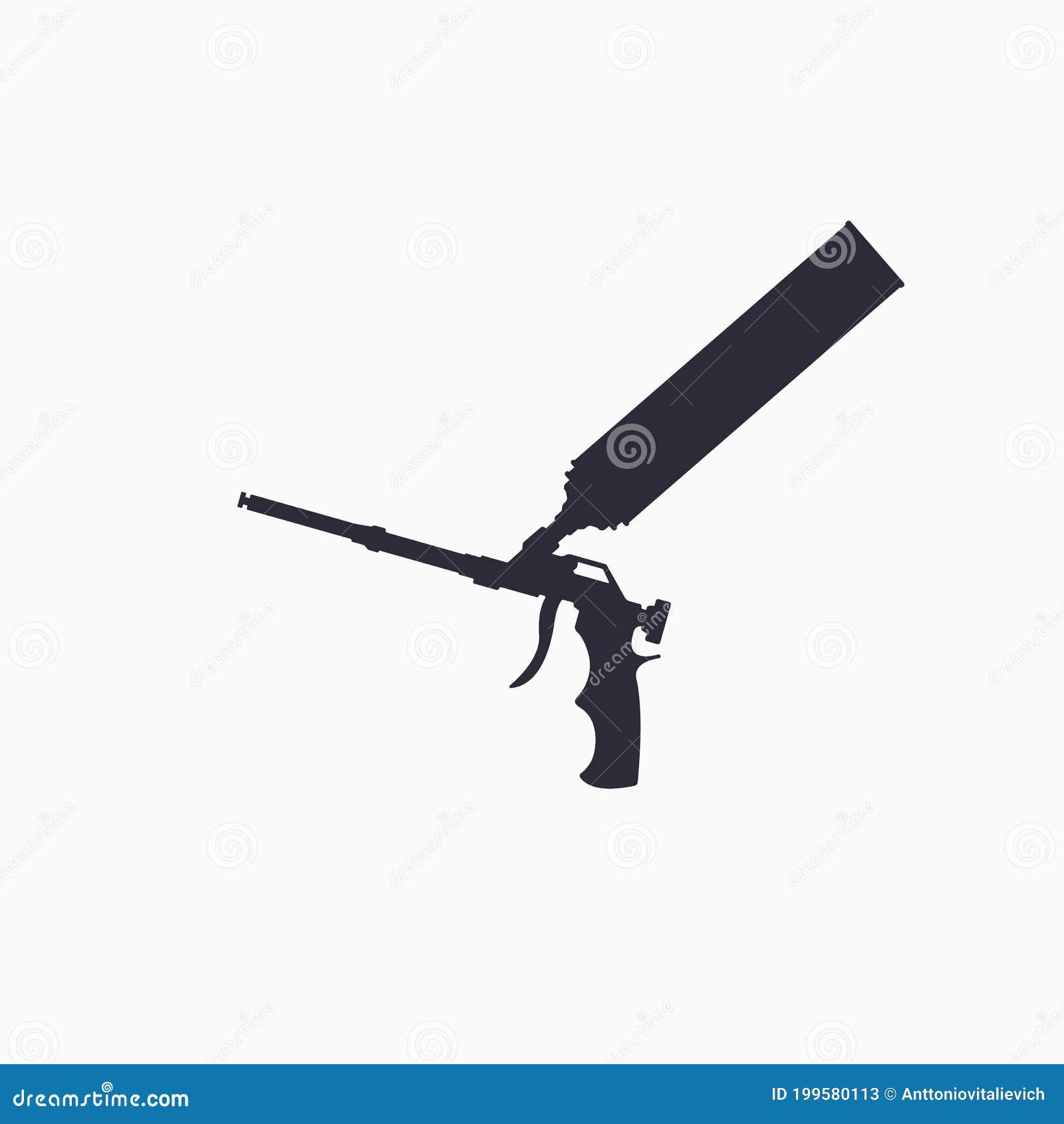 Construction Tool Icon. Polyurethane Mounting Foam Packaging Tube with ...