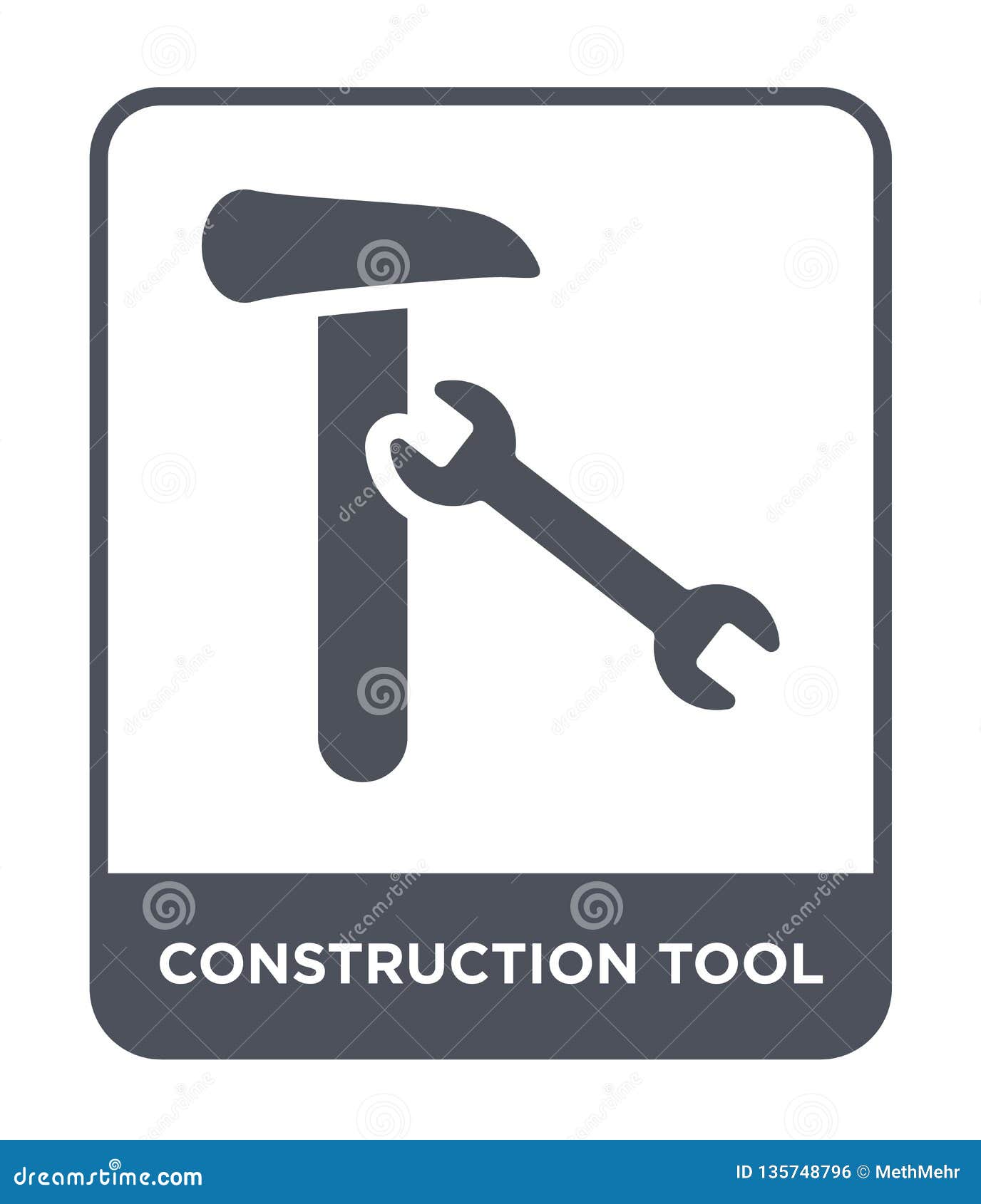 Construction Tool Icon in Trendy Design Style. Construction Tool Icon ...