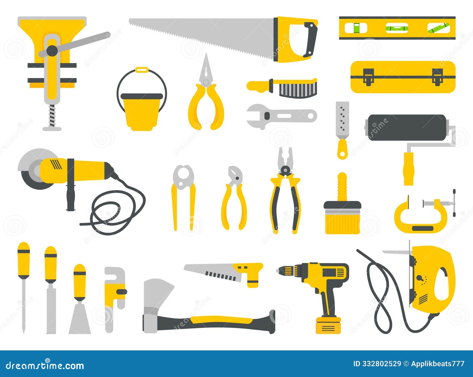 Construction Tool Instrument for Building, Repair. Building Repair Hand ...