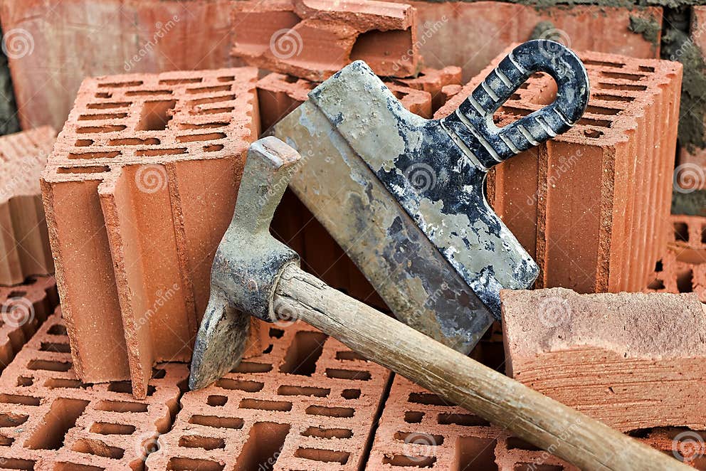 Construction Tool for Laying Bricks and Blocks. Bricklayer S Tools ...