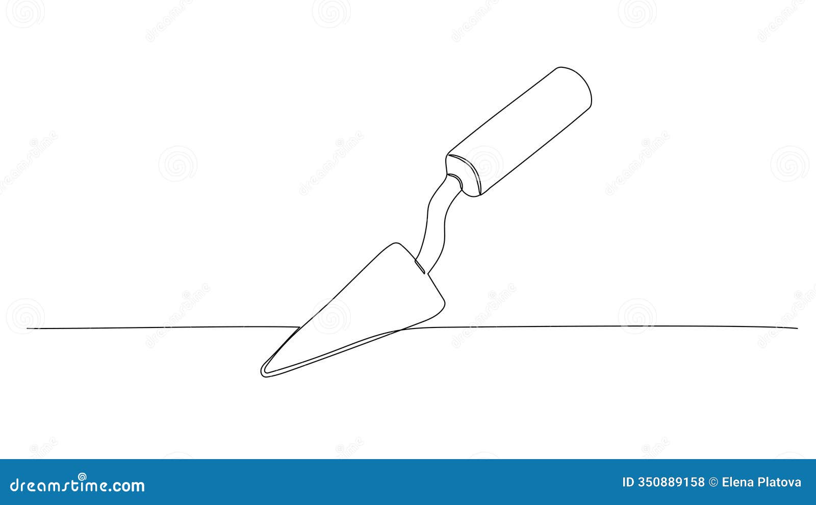 Construction Tool One Continuous Line Illustration. Hand Drawn Sketch ...