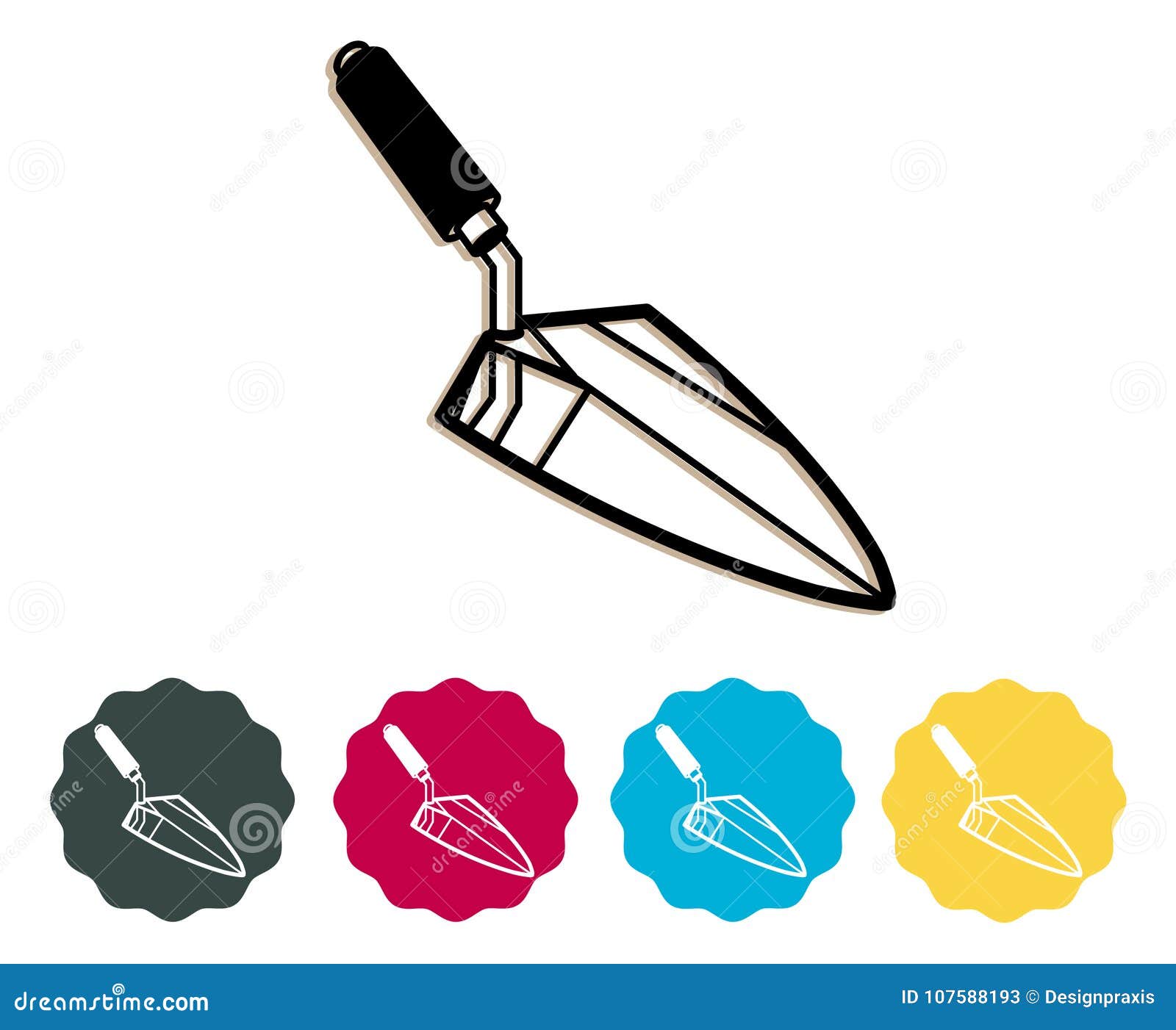 Construction Tool - Plastering Trowel - Icon Stock Illustration ...