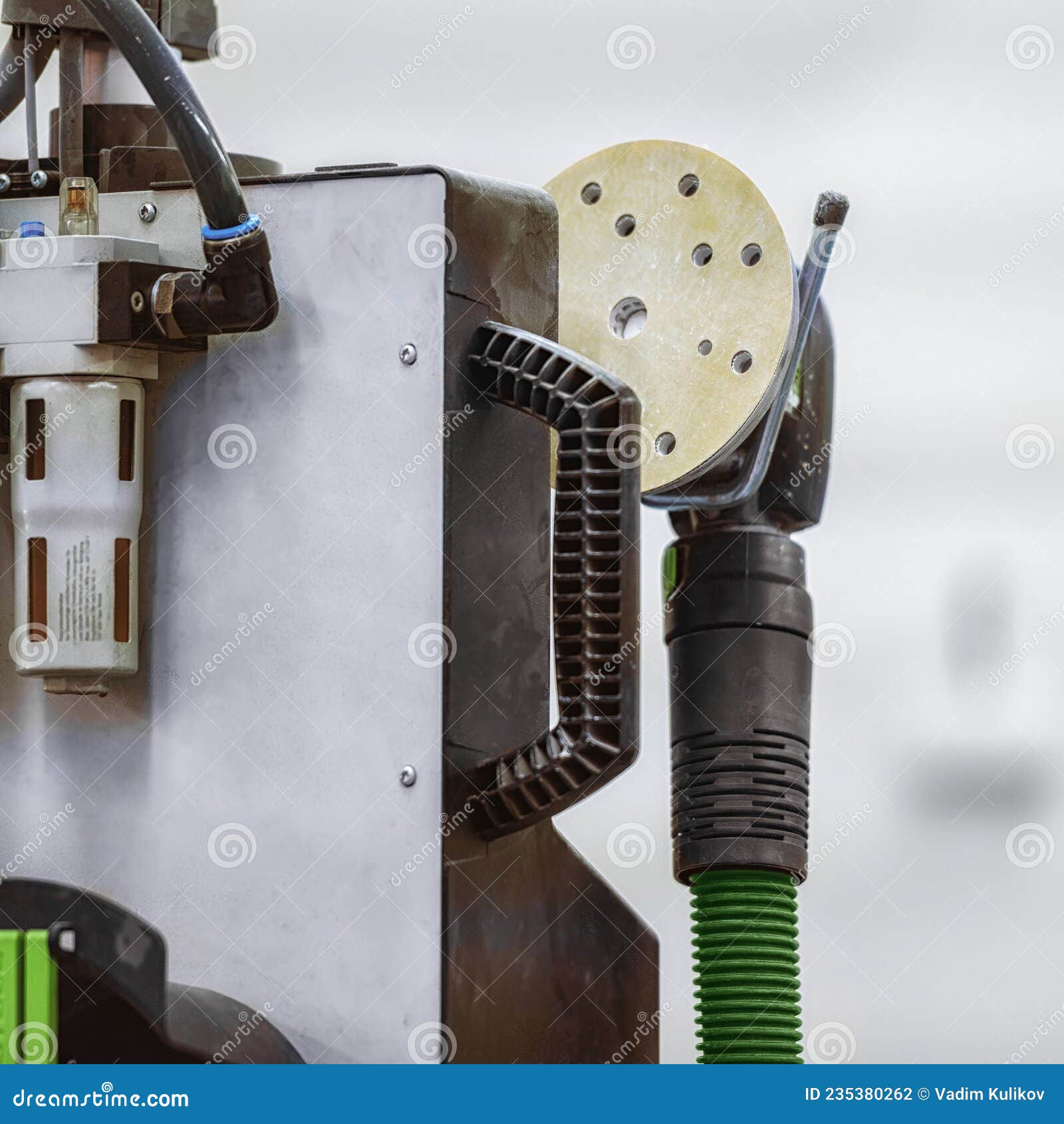 A Construction Tool. Pneumatic Grinding Machine at the Workplace Stock ...