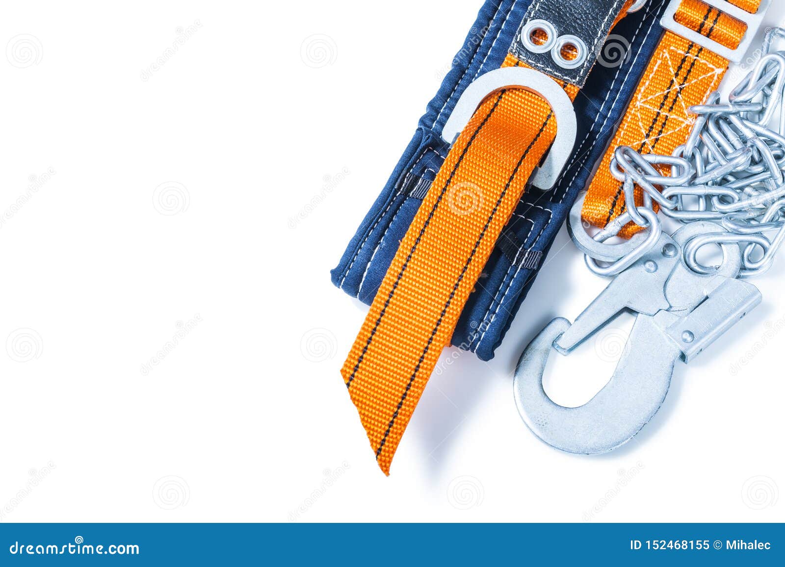 Construction Tool Safety Harness Isolated on White Background Stock ...
