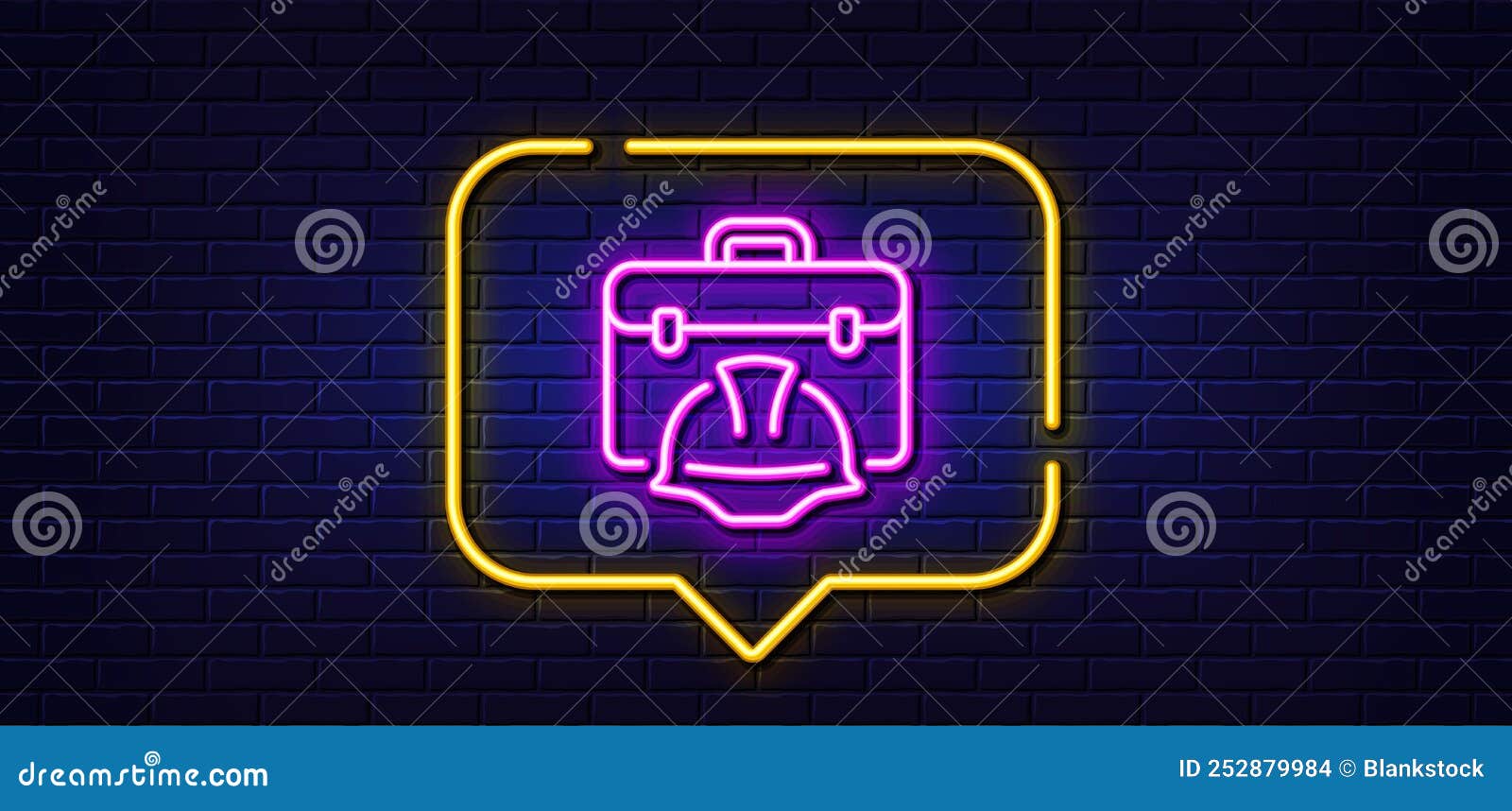Construction Toolbox Line Icon. Architect Portfolio Sign. Neon Light ... Construction Toolbox Line Icon. Architect Portfolio Sign. Neon Light ...