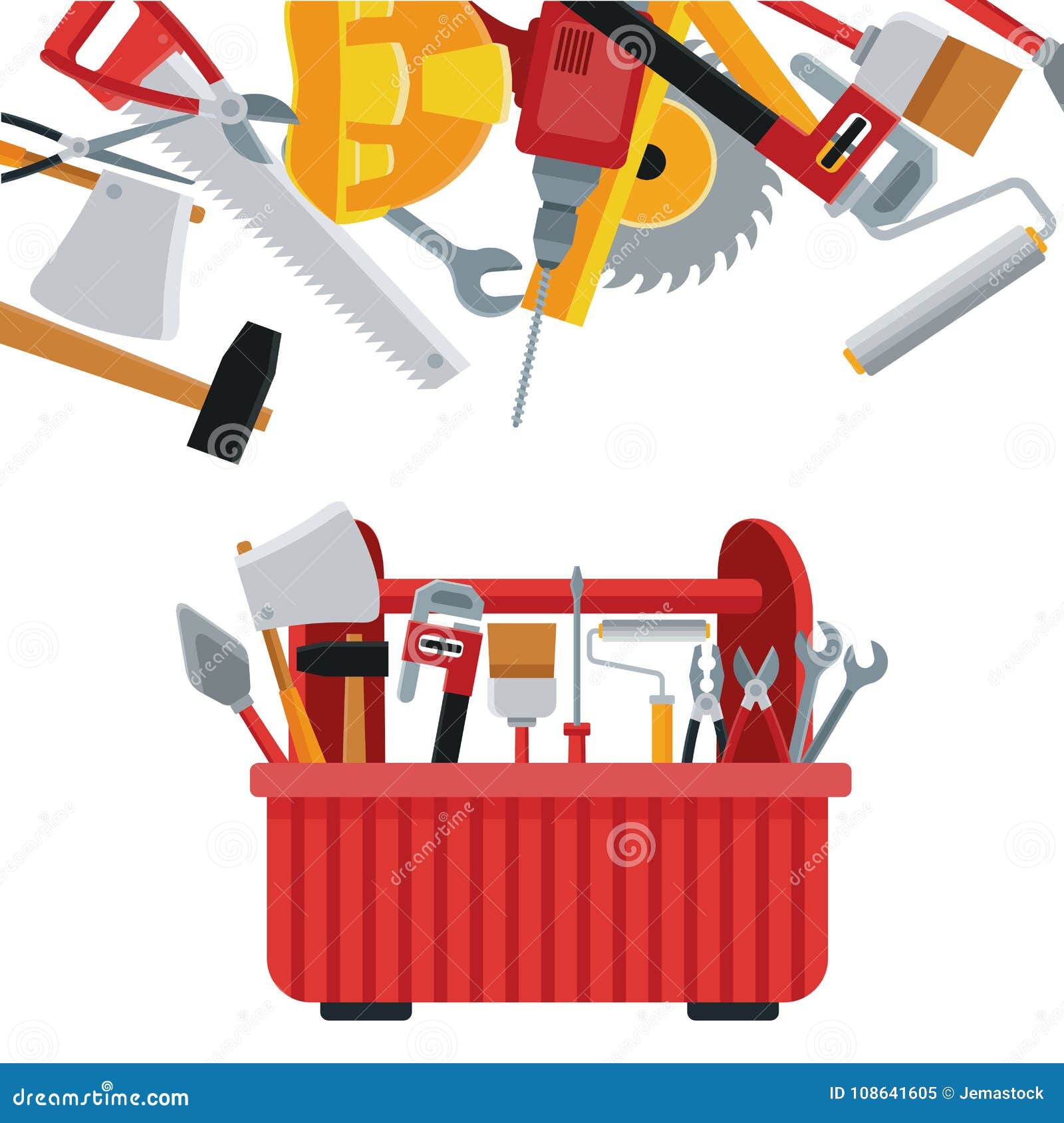 Construction Toolbox Service Vector Ilustration Icon Urban Stock Vector ...