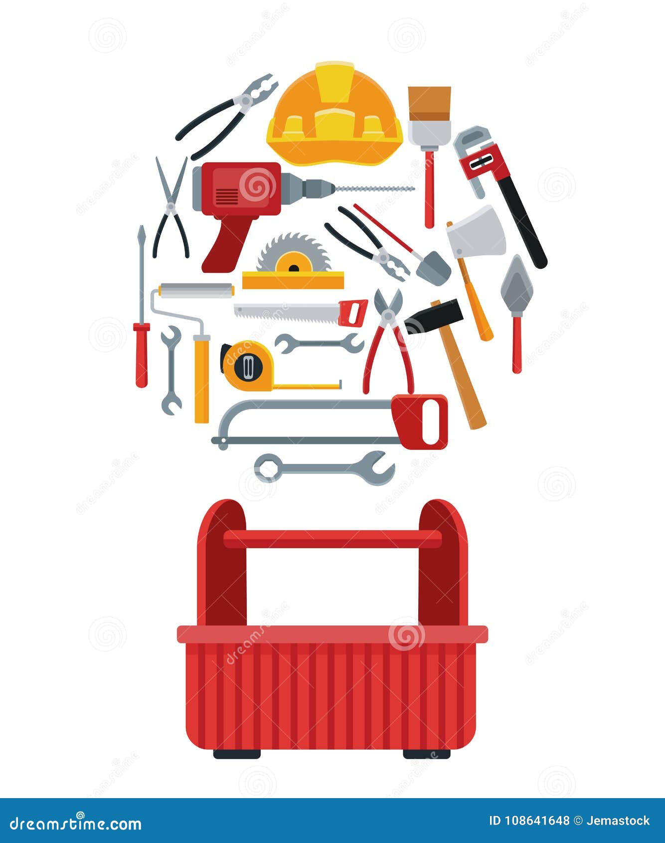 Construction Toolbox Service Vector Ilustration Icon Urban Stock Vector ...