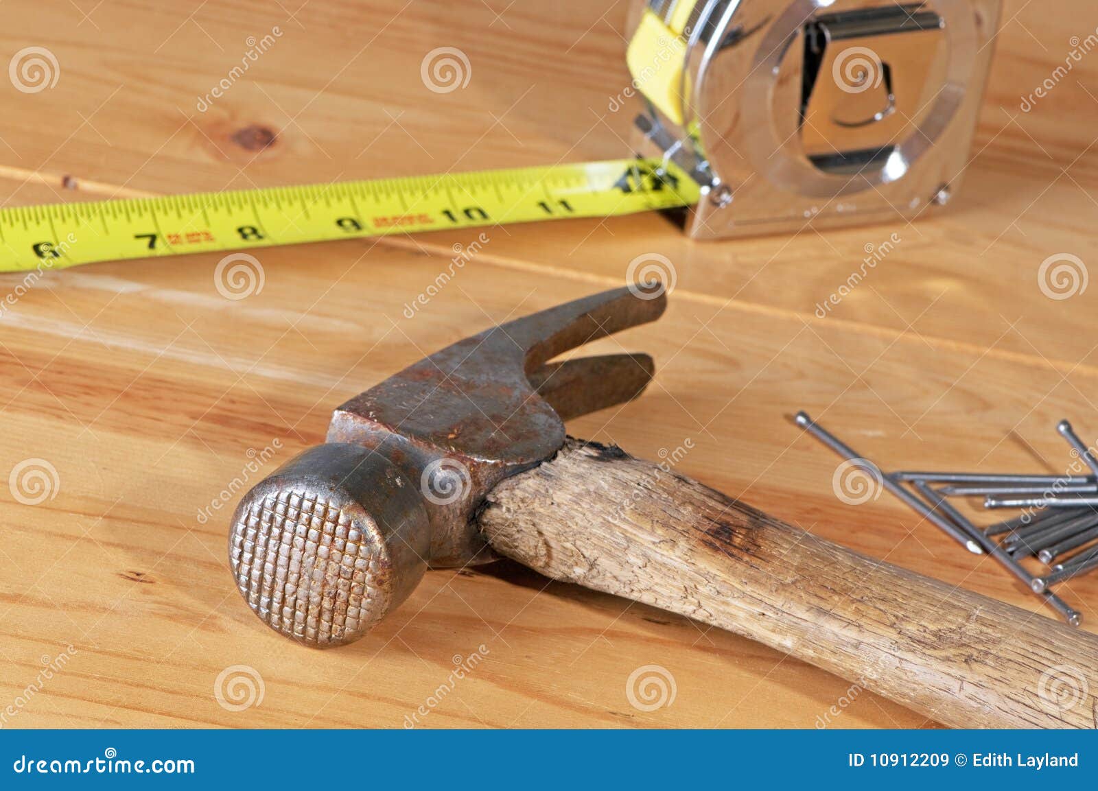 Construction Tools stock image. Image of hammer, wood - 10912209