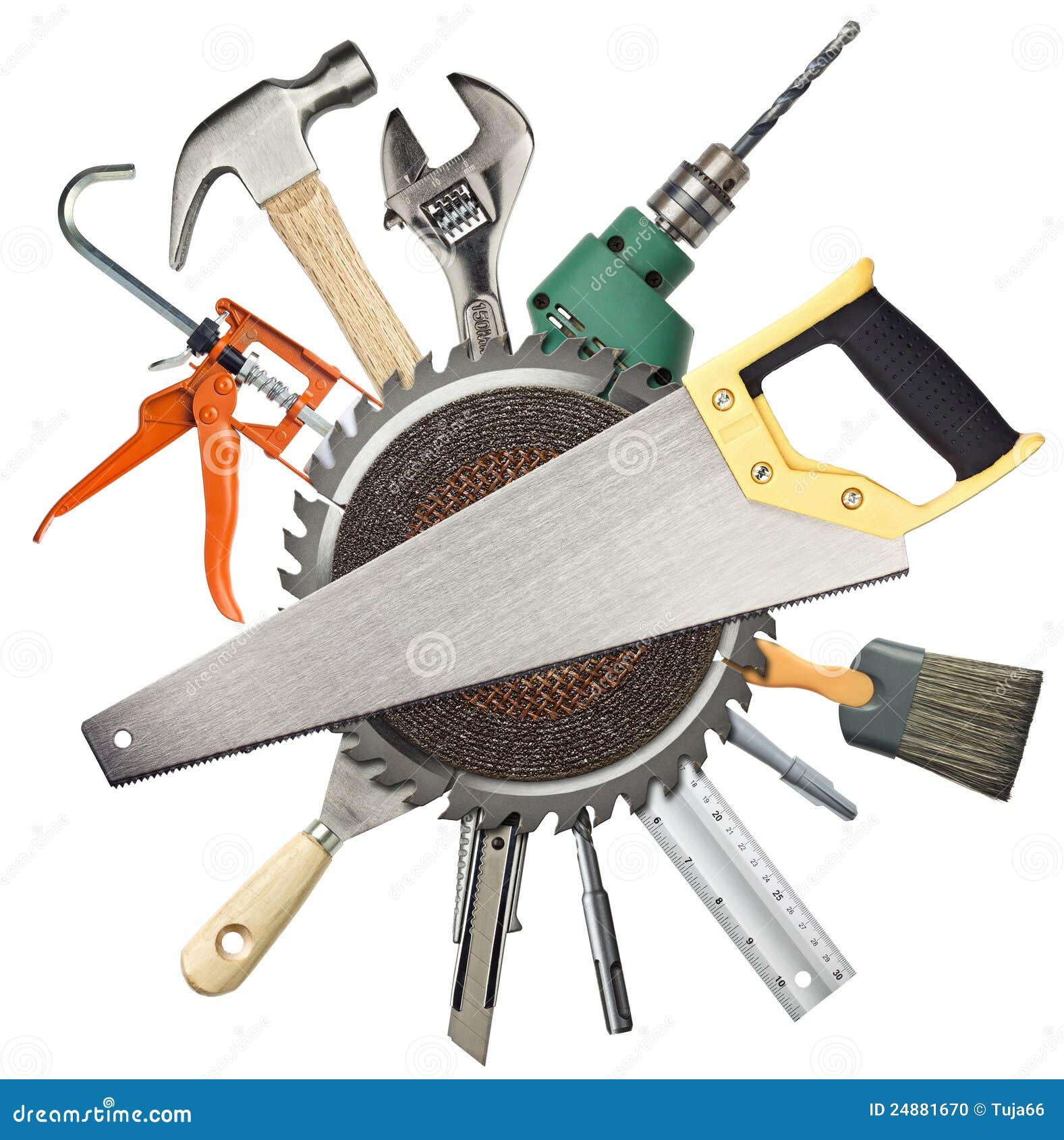 Construction tools stock photo. Image of activity, circular - 24881670