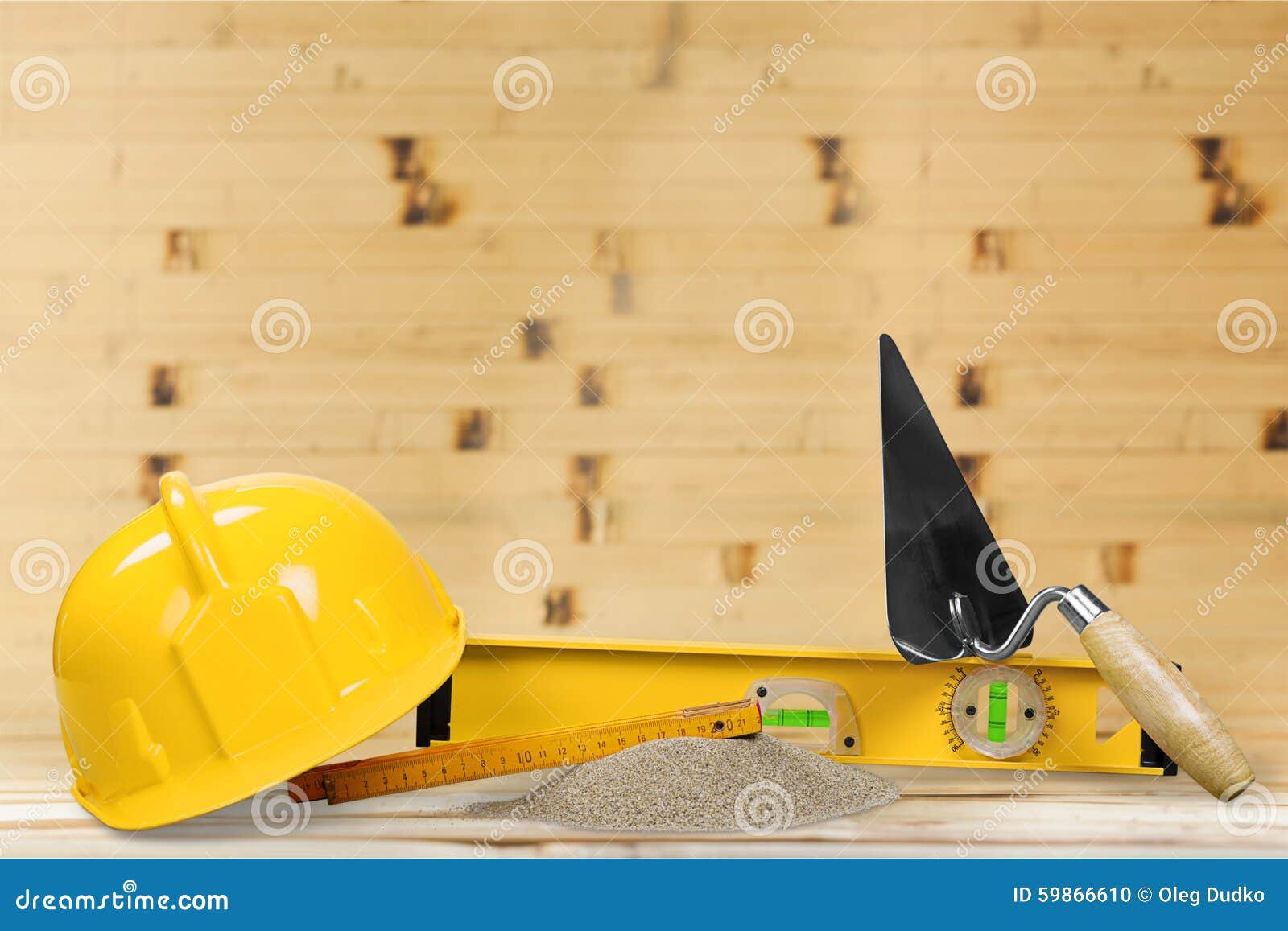 Construction tools stock photo. Image of level, plan - 59866610