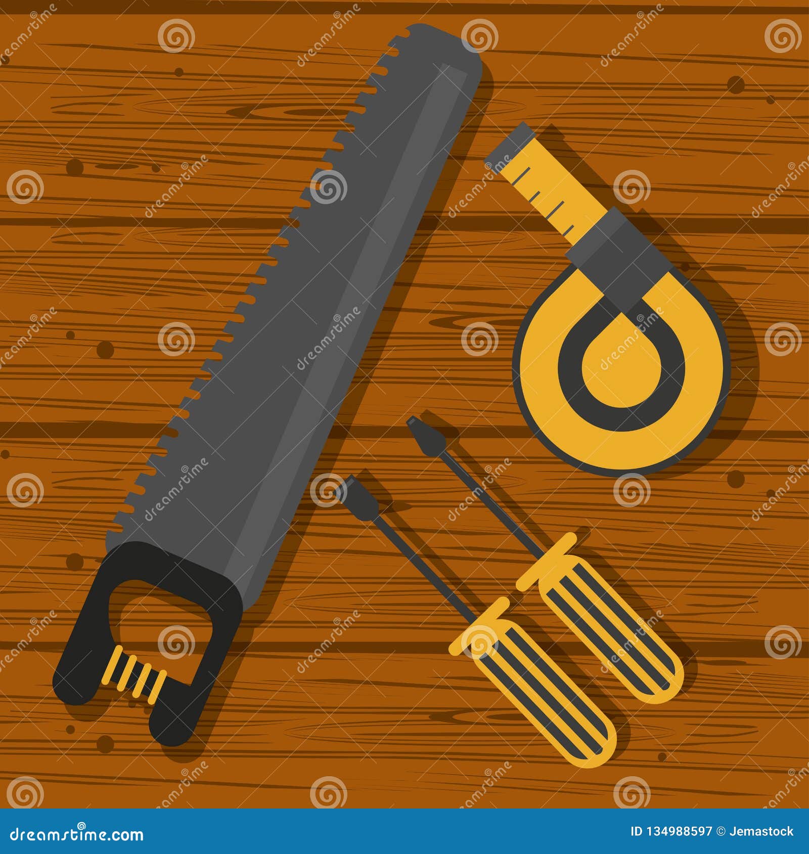 Construction Tools Cartoons Stock Vector - Illustration of board, icon ...