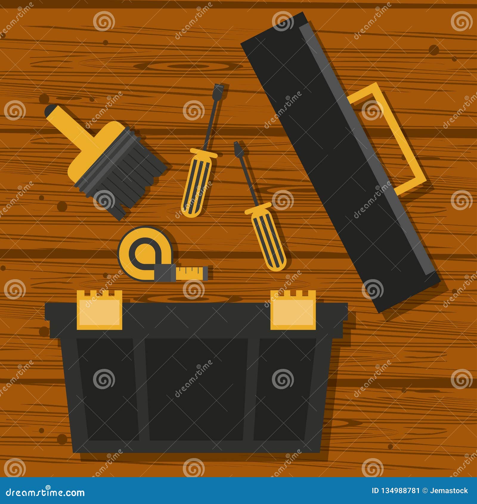 Construction Tools Cartoons Stock Vector - Illustration of industry ...