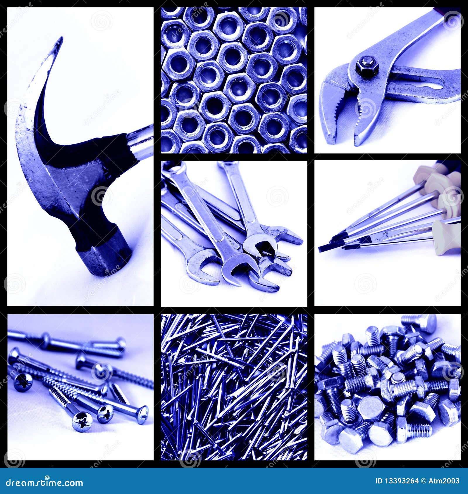 Construction tools collage stock photo. Image of engineer - 13393264