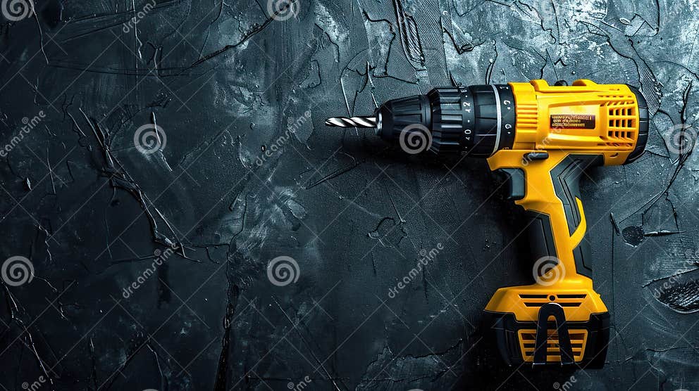 Construction Tools Electric Drill Stock Illustration - Illustration of ...